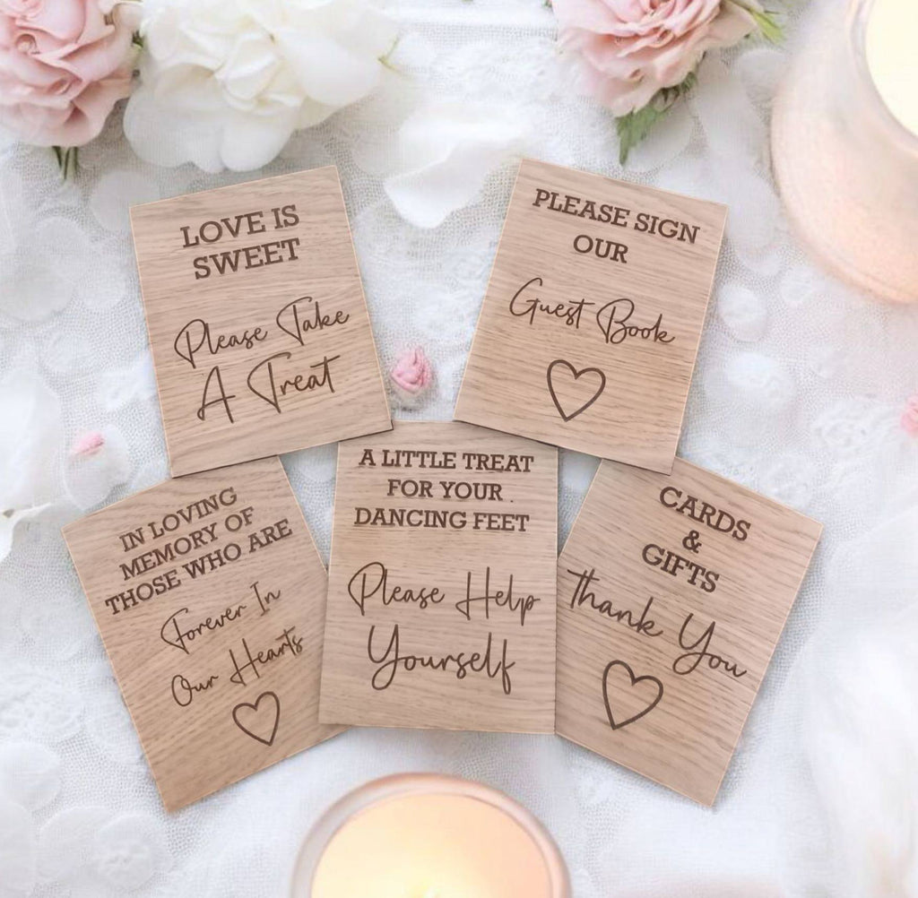 Make Your Wedding Extra Special with Our Set of 5 Engraved Wedding Sig ...