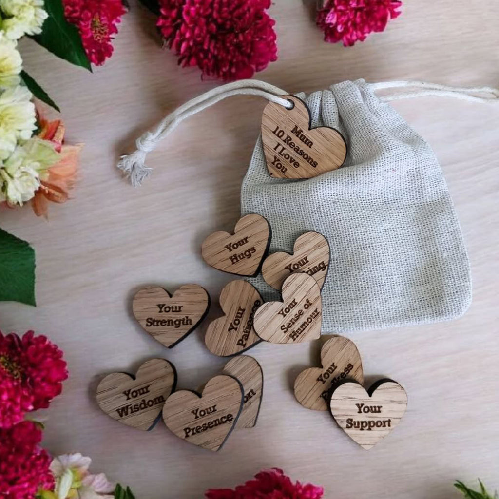 “10 Reasons I Love You” Token Bag – A Heartfelt Keepsake – Olive & Willow